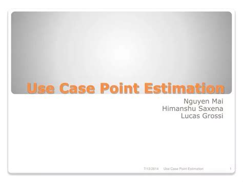 ppt use case point estimation powerpoint presentation free download