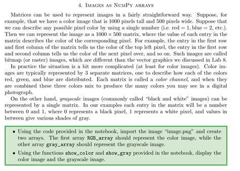 Solved 4 Images As Numpy Arrays Matrices Can Be Used To