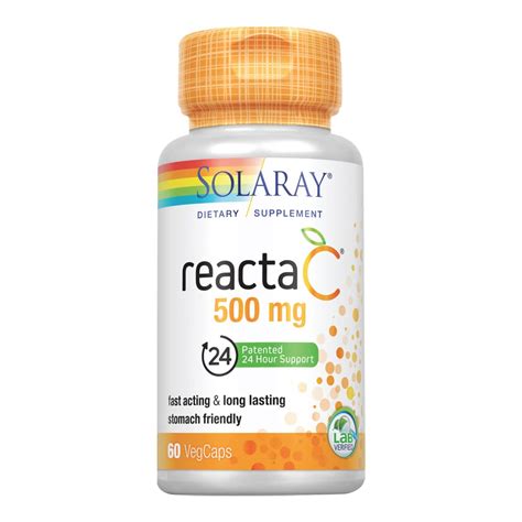 Solaray Reacta C 500mg 60 Vegcaps Pharmazone