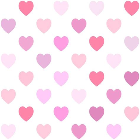 Premium Vector Heart Shapes Seamless Pattern Pink Hearts On White