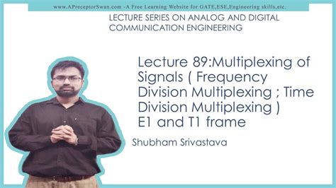 ADC Lecture Multiplexing Of Signals FDM TDM E And T Frame YouTube
