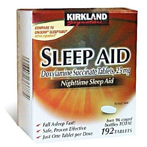 Kirkland Signature Sleep Aid Doxylamine Succinate 25 Mg 192 Count