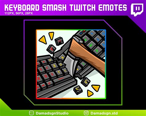 Keyboard Smash Emote Etsy