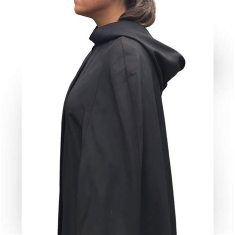 Jackets And Coats Vintage Black Hooded Cape Cloak Coat Midcentury 195