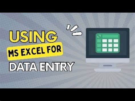 MICROSOFT EXCEL DATA ENTRY TUTORIAL FOR BEGINNERS HOW TO WORK ON DATA ENTRY TASKS USING MS