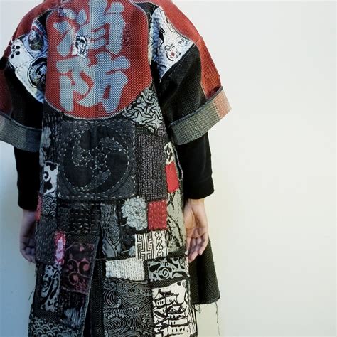 Handstitched Sashiko Patchwork Japanese Fireman Jacket Siamurai