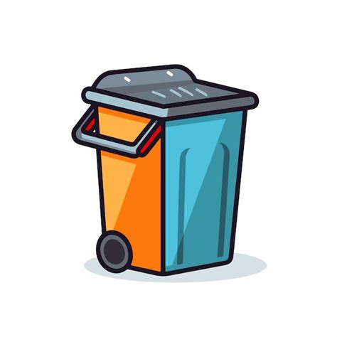 Vector De Un Icono De Vector Plano De Un Bote De Basura Vector Premium
