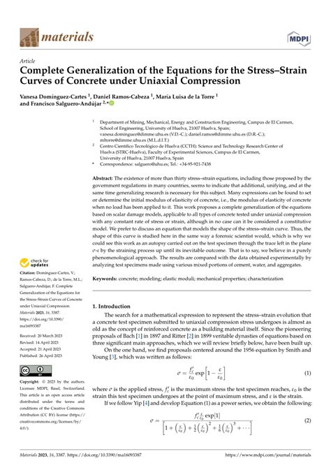 Pdf Complete Generalization Of The Equations For The Stress Strain