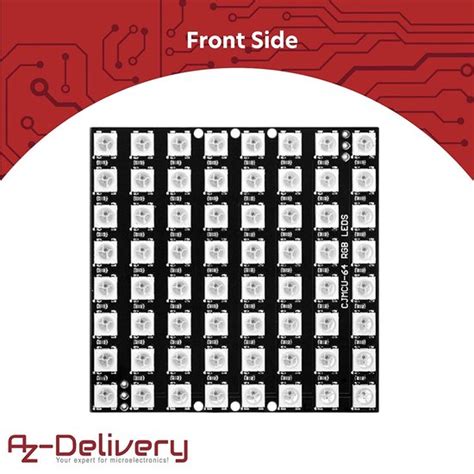 azdelivery 5 x u 64 led matrix paneel cjmcu 8 8 module compatibel met