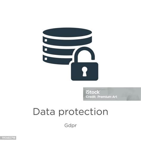 데이터 보호 아이콘 벡터입니다 흰색 배경에 격리 된 Gdpr 컬렉션의 최신 플랫 데이터 보호 아이콘입니다 벡터 일러스트는 웹 및 모바일 그래픽 디자인 로고 Eps10에