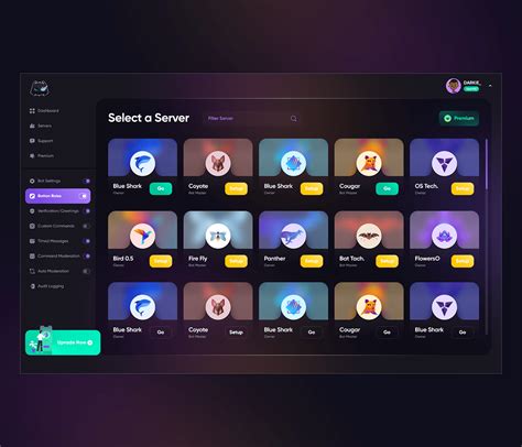Discord Bot Dashboard Design 1 Images Behance