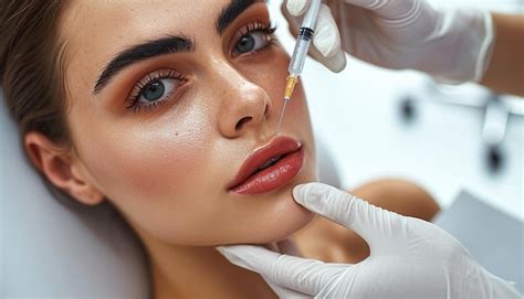 Premium Photo Getting Lip Filler At Clinic Doctor Hands Making Hyaluronic Acid Injection For