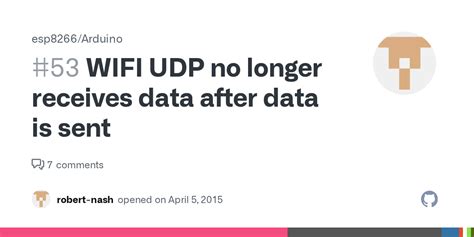 WIFI UDP No Longer Receives Data After Data Is Sent Issue Esp Arduino GitHub