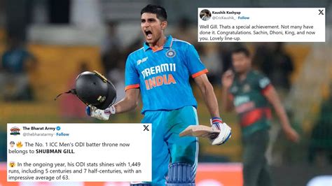 The Prince Has Arrived Fans Erupt As Shubman Gill Dethrones Babar