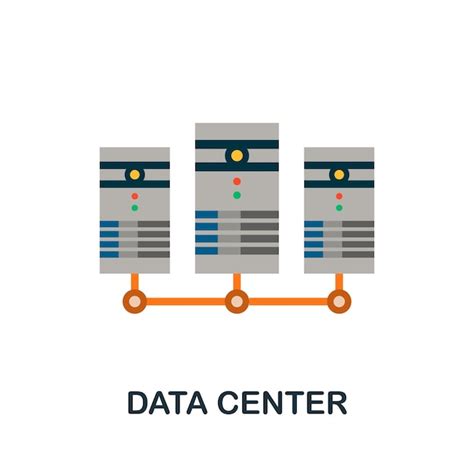 Premium Vector Data Center Icon Flat Sign Element From Data Analytics
