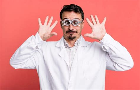 Premium Photo Adult Man Optical Vision Test Concept
