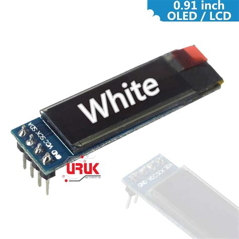0 91 Inch 128x32 I2C White OLED LCD Display Module UrukTech
