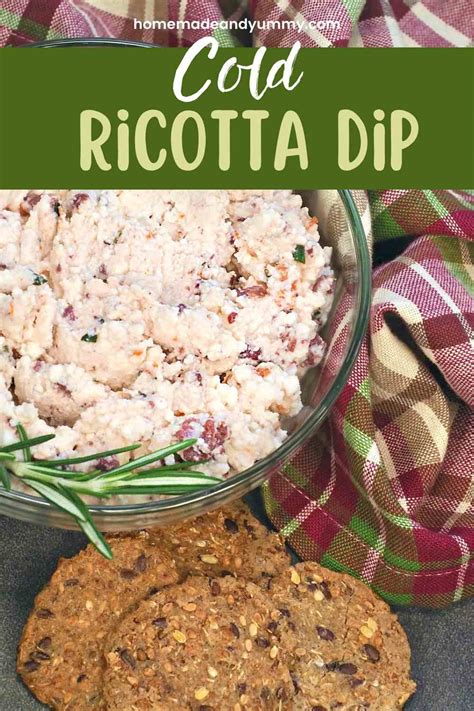 Cold Ricotta Cheese Dip Homemade And Yummy