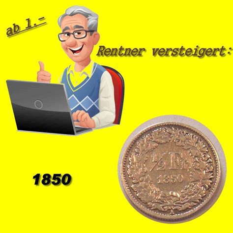 1850 - 50 Rappen ( 50 Rp. ) - Original - Silber - sehr schön (Gebraucht ...