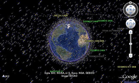 地球の軌道上にある1万3000もの人工衛星の密集っぷりを体感できるGoogle Earth Satellites GIGAZINE