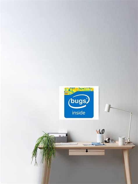 Intel Bugs Inside Logo Meme Posterundefined By Elkaito Redbubble