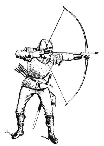 Kleurplaat Boogschutter Afb 13281 Medieval Drawings Sketches