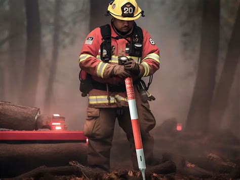 Fire Fighting Javelin Detonates Dry Powder Fire Extinguisher To Reduce