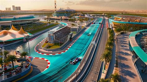 The Formula One Racing Track Map Of Yas Marina Circuit In Abu Dhabi