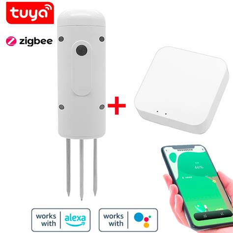 Tuya Zigbee Medidor De Humedad Del Suelo Inal Mbrico Probador