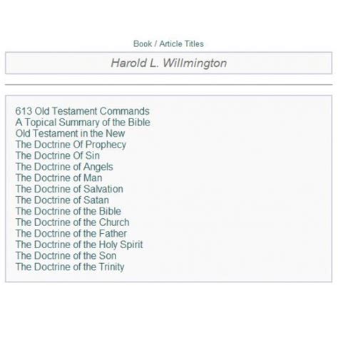 Doctrinal Studies Willmington