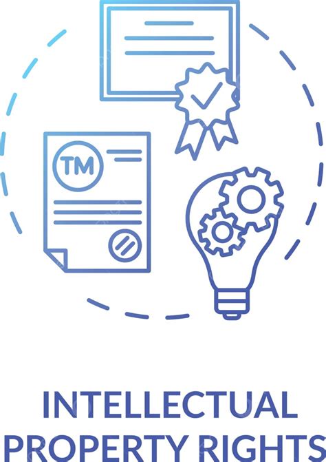 Intellectual Property Rights Concept Icon Lineart Vector Service Vector Lineart Vector