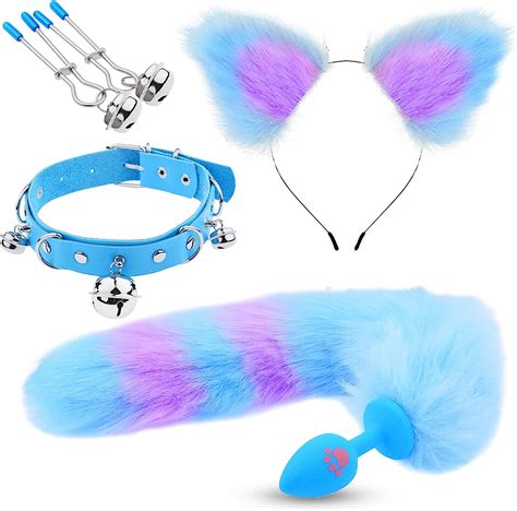 Analplug Paaren Cosplay Mit Fuchsschwanz Plüsch Katze Ohren Stirnbänder Haarschmuck