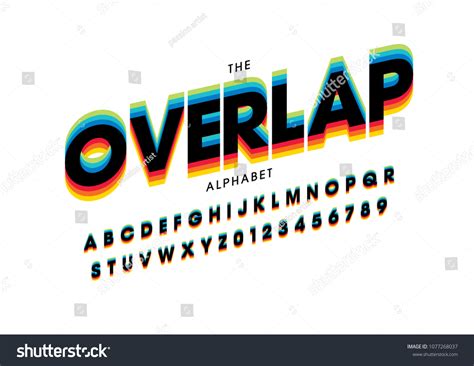 Overlapping Rainbow Font Photos Images And Pictures Shutterstock
