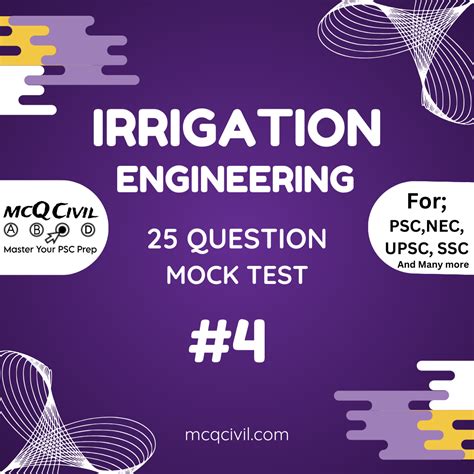 Irrigation Engineering Mcq Chapter Wise Mcq Test Of 25 Question 4