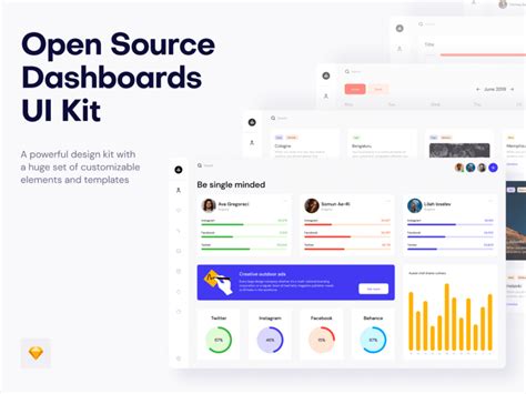 Open Source Dashboards Free Sketch Resource Sketch Elements