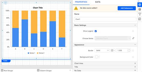 stacked column 100 chart bold reports web reportdesigner