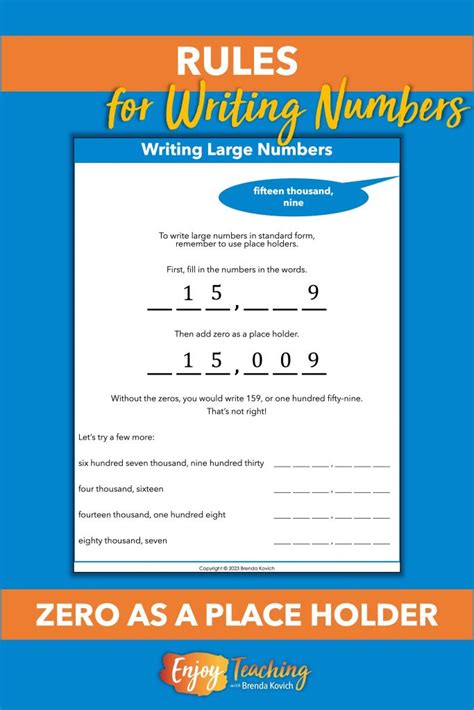 Writing Rules For Numbers In Standard Form And Words