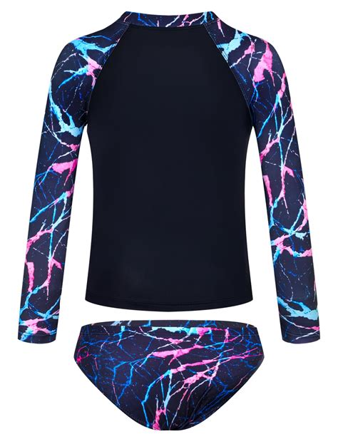 Girls Swimsuit Size 5 6 Years Old Black Lightning Upf 50