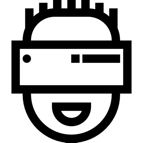 Virtual Reality Glasses Basic Straight Lineal Icon