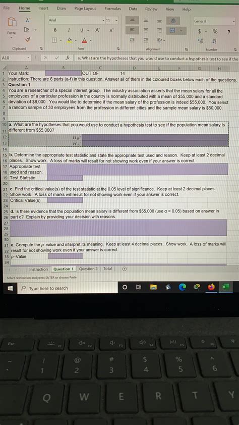 Solved File Home Insert Draw Page Layout Formulas Data