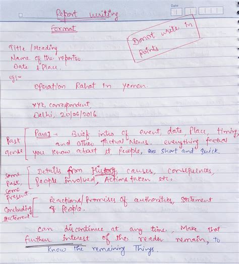 Sample Of Report Writing For Class 10 Design Talk