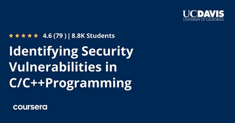 Identifying Security Vulnerabilities In C C Programming Coursera