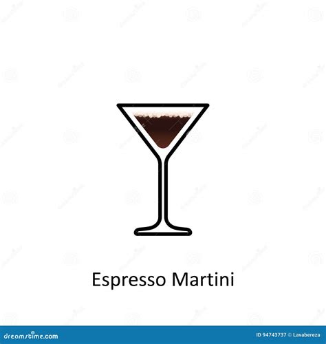 Martini Cocktail Glass Vector Illustration 118897368