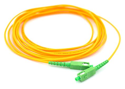 SC APC To SC APC Fiber Optic Patch Cord Single Mode Simplex Duplex