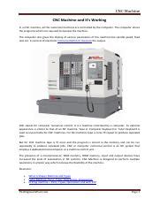 CNC Machine Pdf CNC Machine CNC Machine And It S Working In A CNC Machine All The Numerical