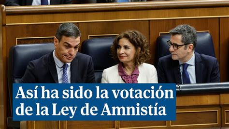 Votación De La Ley De Amnistía En Directo Puigdemont Atribuye El No