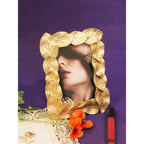 Buy Assemblage Autumn Leaf Gold Photo Frame Online