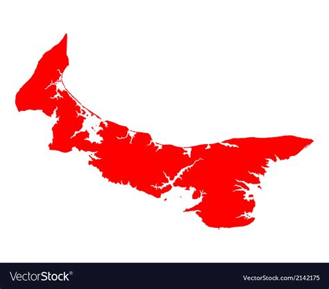 Map Of Prince Edward Island Royalty Free Vector Image
