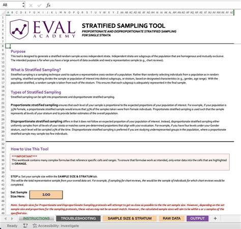 Eval Academy On Linkedin New Template Stratified Sampling Tool Single Strata — Eval Academy