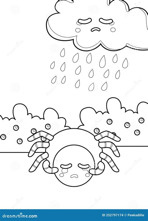 Itsy Bitsy Spider Coloring Page Premium Vector Itsy Bitsy Classic